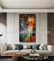 China Hand Painted Thick Palette Knife Oil Paintings Canvas For Interior Decoration for sale