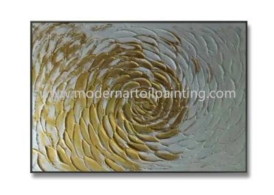 China Textured Canvas Gold Painting Abstract Thick Paint Wall Art For Home Decorative for sale