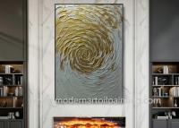 China Textured Canvas Gold Painting Abstract Thick Paint Wall Art For Home Decorative for sale