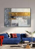 China Abstract Golden 3D Art Paintings Canvas Decorative For Office Decoration for sale