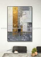 China Abstract Golden 3D Art Paintings Canvas Decorative For Office Decoration for sale