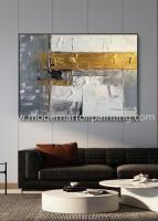 China Abstract Golden 3D Art Paintings Canvas Decorative For Office Decoration for sale