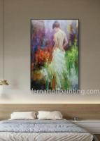 China Hand Painted Modern Canvas Woman Oil Painting For Interior Decoration 24