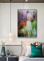 China Hand Painted Modern Canvas Woman Oil Painting For Interior Decoration 24