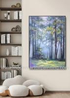 China Abstract Landscape Modern Art Oil Painting For Living Room Forest Tree Painting for sale