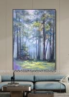 China Abstract Landscape Modern Art Oil Painting For Living Room Forest Tree Painting for sale