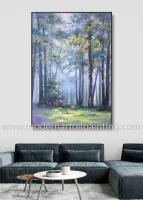 China Abstract Landscape Modern Art Oil Painting For Living Room Forest Tree Painting for sale
