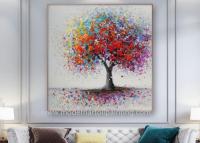 China Abstract Colorful Modern Art Oil Painting Hand Painted Tree Painting For Living Room 32