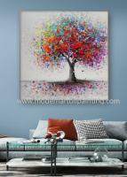 China Abstract Colorful Modern Art Oil Painting Hand Painted Tree Painting For Living Room 32