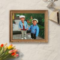 China Children Custom Oil Painting Portraits Realistic Canvas From Photos for sale