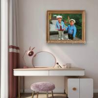 China Children Custom Oil Painting Portraits Realistic Canvas From Photos for sale
