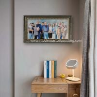 China Family People Custom Oil Realistic Portrait Painting For Holiday Gift 40 Cm X 80 Cm for sale