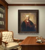 China People Self Portrait Painting Oil Reproduction Canvas For Living Room for sale