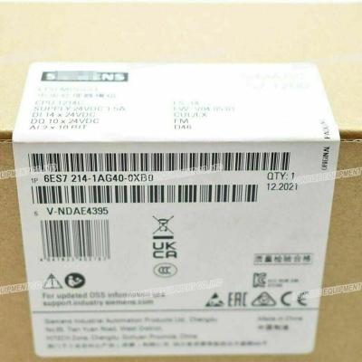 China SIEMENS 6ES7 214-1AG40-0XB0 SIMATIC S7-1200 CPU 1214C Compact CPU for sale