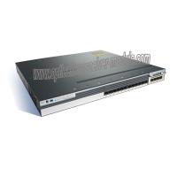China Cisco Ethernet Network Switch WS-C3750X-12S-S With 350W AC Power Supply for sale
