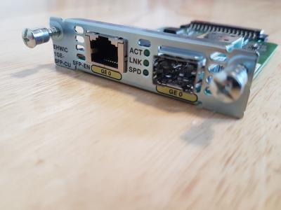 China High Speed WAN Interface Card Genuine CISCO EHWIC -1GE - SFP - CU for sale