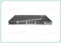 China Cisco Fiber Optic Switch WS-C3750X-48PF-L Stackable 48 10/100/1000 Ethernet Full PoE Ports for sale