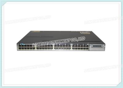 China Cisco Fiber Optic Switch WS-C3750X-48PF-L Stackable 48 10/100/1000 Ethernet Full PoE Ports for sale