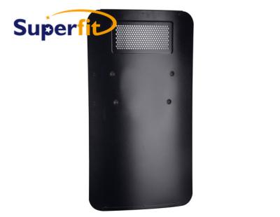 China Convex Aluminum alloy riot shield with baton holder for protection for sale