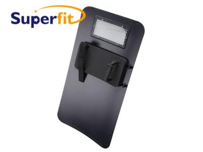 China Convex Aluminum alloy riot shield with baton holder for protection for sale