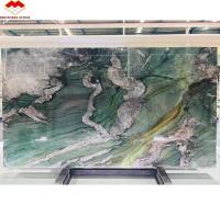China Modern Calcite Marble Flooring Bata Emerald Green Quartzite Slab for Hotel Wall Panel for sale