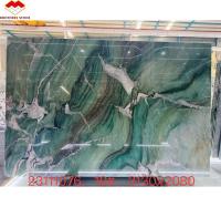 China Modern Calcite Marble Flooring Bata Emerald Green Quartzite Slab for Hotel Wall Panel for sale