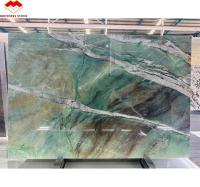 China Modern Calcite Marble Flooring Bata Emerald Green Quartzite Slab for Hotel Wall Panel for sale