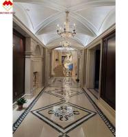 China Customized Cut-To-Size Water Jet Marble Inlay Medallion for Modern Villa and Hotel for sale