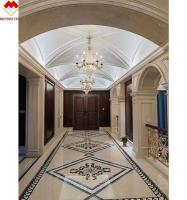 China Customized Cut-To-Size Water Jet Marble Inlay Medallion for Modern Villa and Hotel for sale