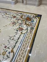 China Customized Cut-To-Size Water Jet Marble Inlay Medallion for Modern Villa and Hotel for sale