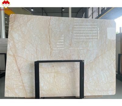 China Polished Spider Golden Marble Slab Ideal for Modern Villa Wall Floor Graphic Design for sale