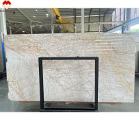 China Polished Spider Golden Marble Slab Ideal for Modern Villa Wall Floor Graphic Design for sale
