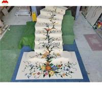 China Modern Design Style Anti-Slip Beige Marble Staircase Carpet for Natural Stone Steps for sale