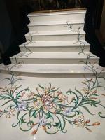 China Modern Design Style Anti-Slip Beige Marble Staircase Carpet for Natural Stone Steps for sale