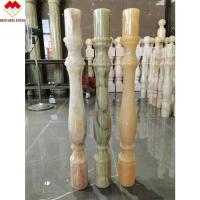 China Customized Hotel or Villa White Marble Alabaster Stair Baluster Modern Design Style for sale