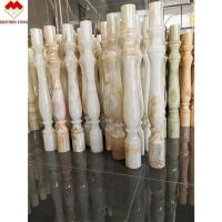 China Customized Hotel or Villa White Marble Alabaster Stair Baluster Modern Design Style for sale