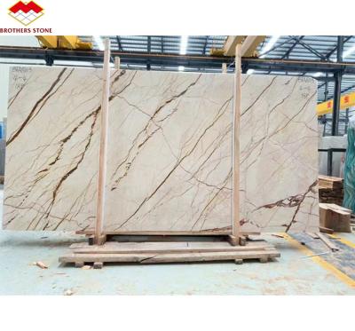 China Interior Stair and Floor Tiles Solfitel Gold Marble Big Slab in Modern Natural Style for sale