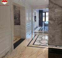 China Interior Stair and Floor Tiles Solfitel Gold Marble Big Slab in Modern Natural Style for sale