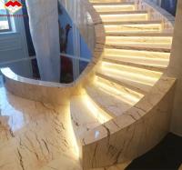China Interior Stair and Floor Tiles Solfitel Gold Marble Big Slab in Modern Natural Style for sale