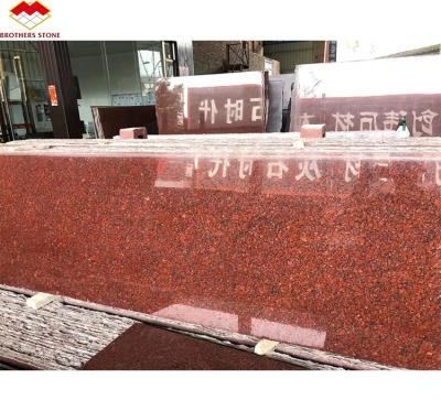 China Modern India Red Granite Slabs for Exterior Interior Wall Stones and Door Frame Honed Surface for sale