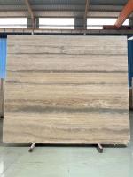 China 12x24 Inch Size Grey Veins Beige Travertine Floor Slab at Good in Modern Design Style for sale