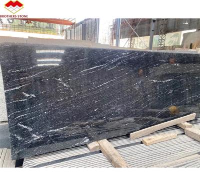 China Via Lattea Black Granite Honed Cut-to-Size Tile for Classic and Elegant Floor Pattern for sale