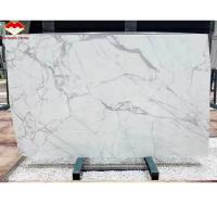 China Polished Natural Statuario White Marble Big Slab for Italian Flooring and Wall Tiles for sale
