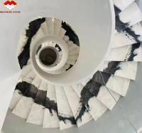 China Custom Luxury Panda White Marble Stairs Natural Stone for Straight Staircase Design for sale