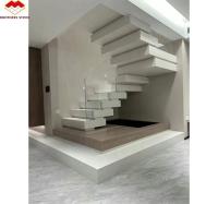 China Glossy Anti Slip Artificial Stone Stairs Tiles for Indoor Straight Stair Modern Design for sale