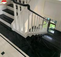 China Modern Design Hotel Nero Marquina Big Slab Zimbabwe Black Marble Floors and Stairs for sale