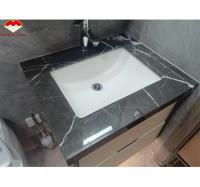 China White Veins Marble Sink Cut to Size from Calcite Marble for Modern Hotel Villa Design for sale