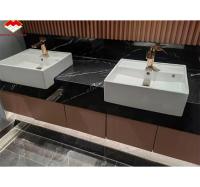 China White Veins Marble Sink Cut to Size from Calcite Marble for Modern Hotel Villa Design for sale