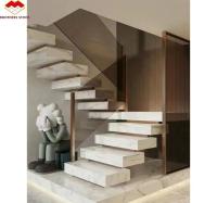 China Interior Home Furniture Stair Step Light Design with Modern Artificial Sintered Stone for sale
