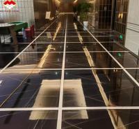 China Hotel Table Modern Big Slab Black and Gold Vein Marble Flooring with Exotic Lauren 18mm for sale